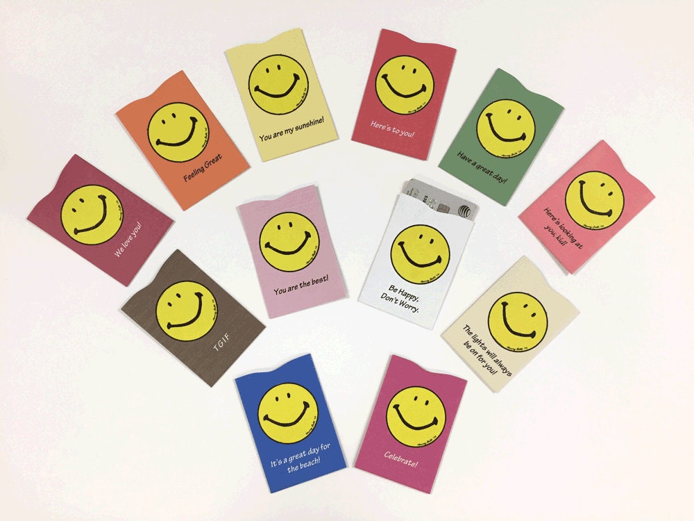 Harvey Ball Original Smiley Face (set B), 12 Credit Card Sleeves ...