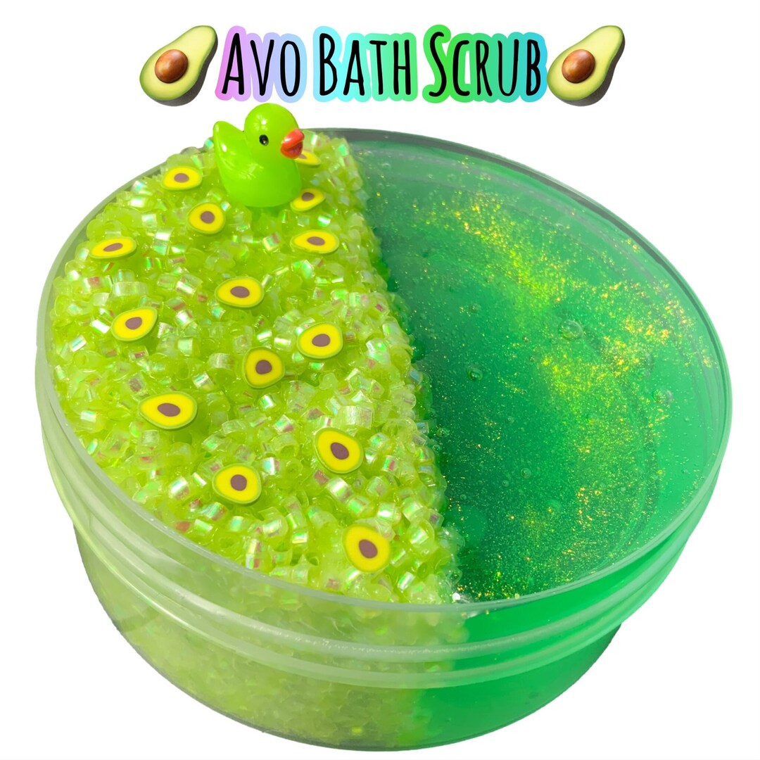 Avo Bath Scrub - Crunchy Bingsu Bead Slime - 8oz/250g - Scented - Fimo ...