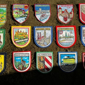 Vintage Denmark Travel Patches, Danish Danmark Souvenir Woven Sew on ...