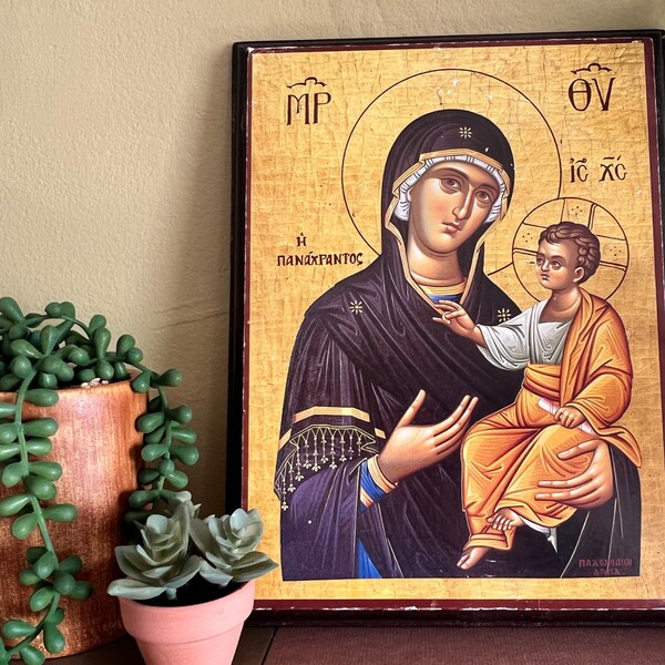 Virgin Mary Icon - Etsy