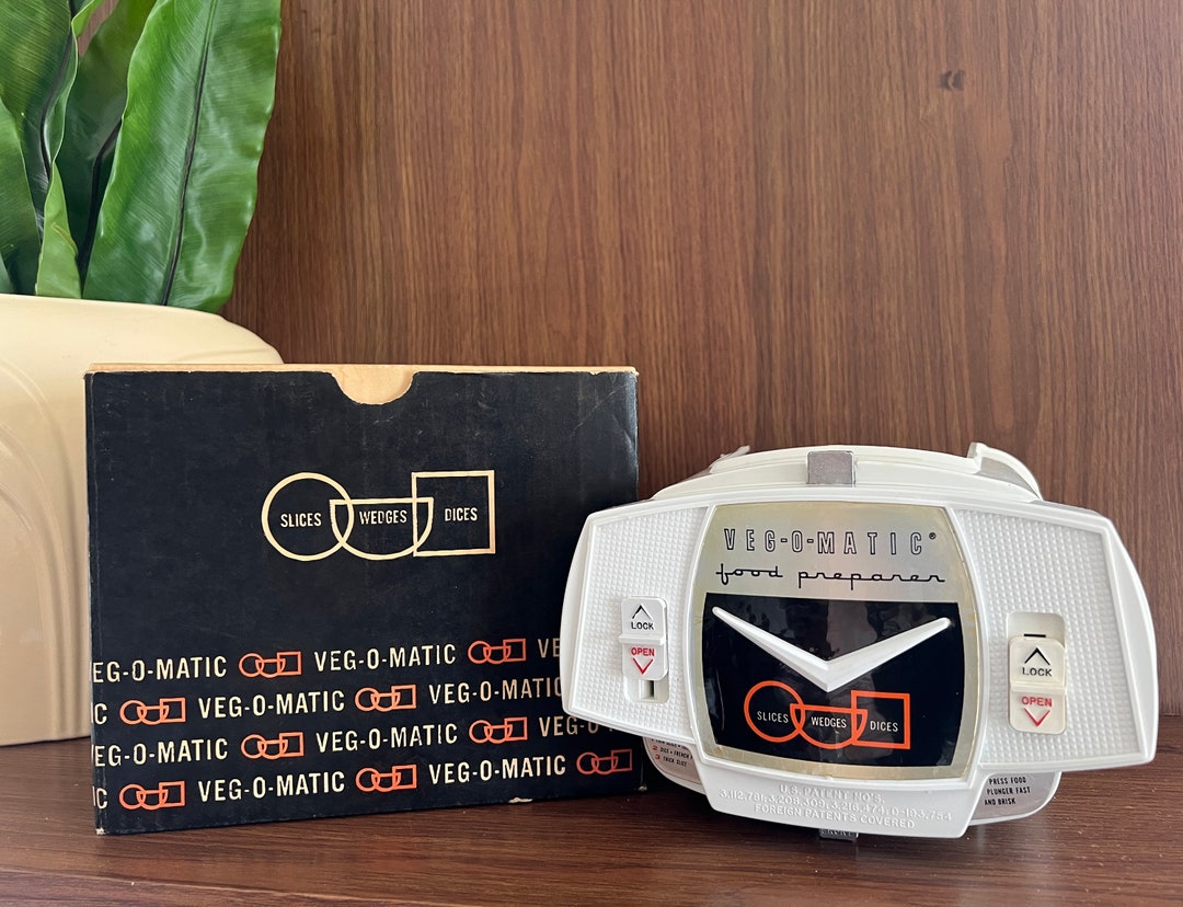 Vintage Veg-0-matic Food Slicer, 1960s Retro Kitchen Style With Box and ...