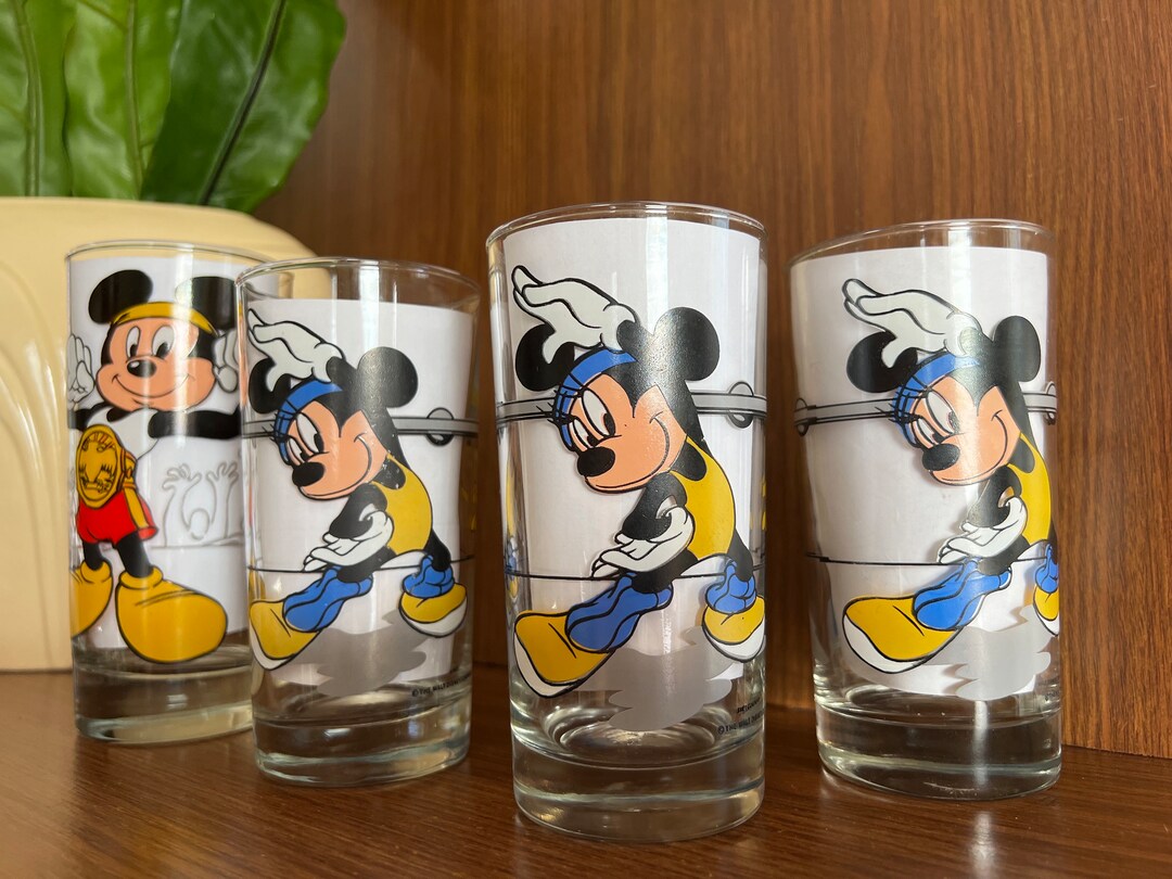 Vintage Minnie Mouse Drinking Glasses, Rare Disney Memorabilia, Disney ...