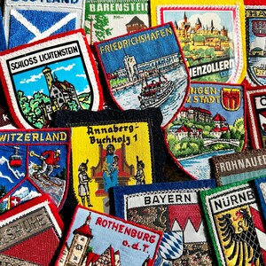 Vintage Denmark Travel Patches, Danish Danmark Souvenir Woven Sew on Sampson Badges - Etsy