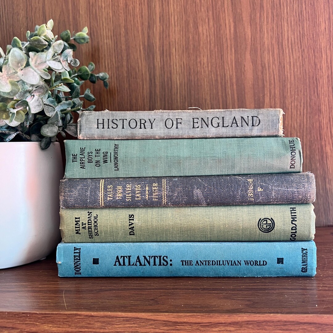 Antique Decorative Books, Hardcover Book Stack, Vintage 1900s-1950s - Etsy