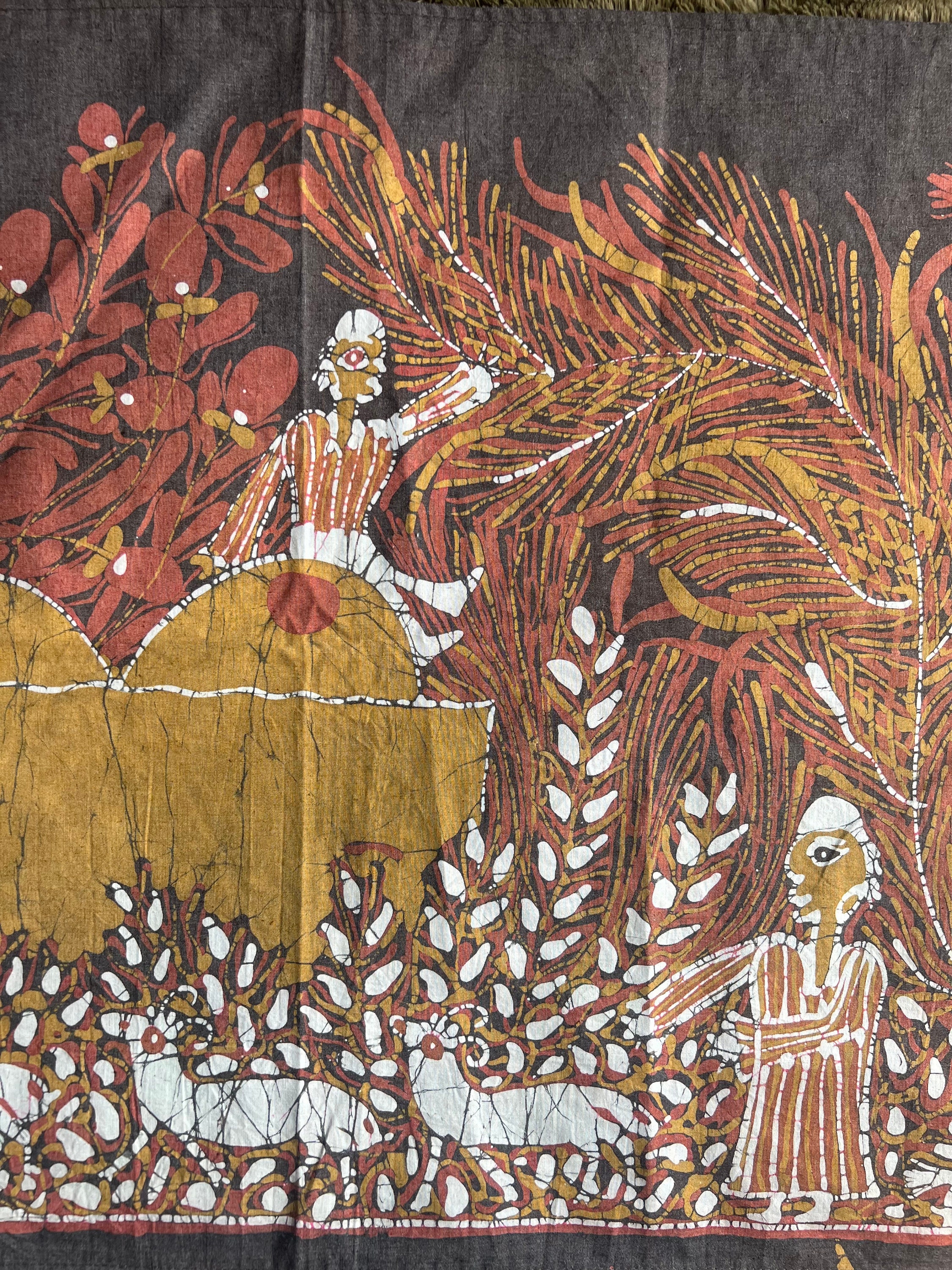 Vintage Egyptian Batik Wall Art: Islamic Middle Eastern Textile - Etsy