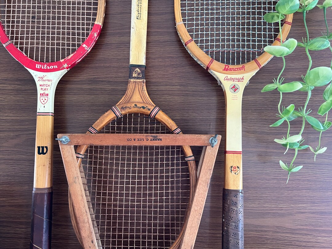 Vintage Wooden Tennis Racket Sports Room Decor or Preppy Room - Etsy