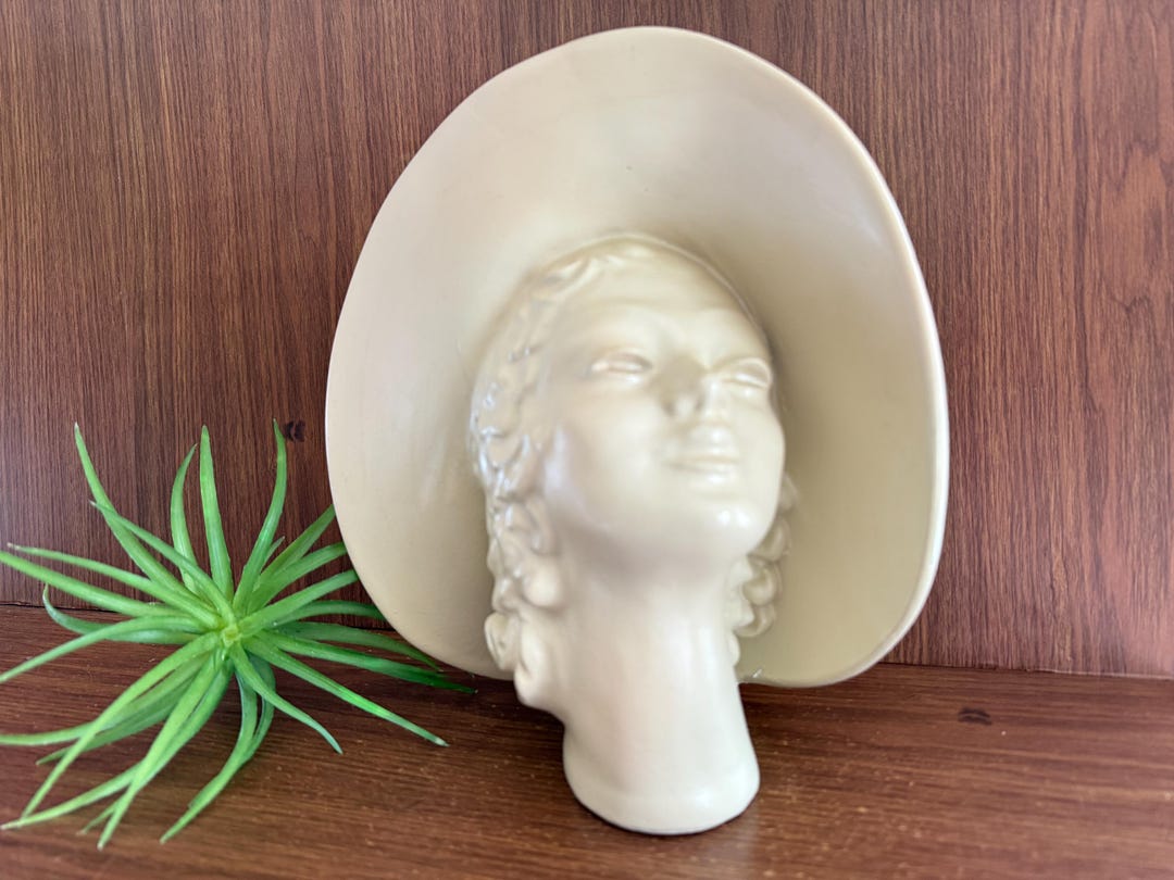 Vintage Haeger Lady Head Vase, Ceramic Planter, Shelf Decor - Etsy