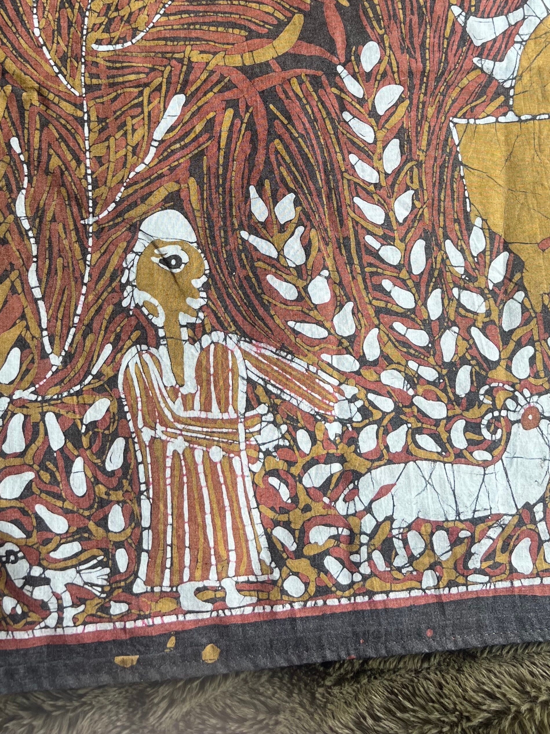 Vintage Egyptian Batik Wall Art: Islamic Middle Eastern Textile - Etsy