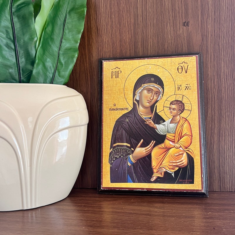 Virgin Mary Icon - Etsy