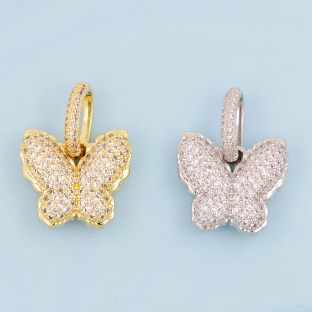 18K Gold Filled Simple Luxury Butterfly Pendant, Gold Butterfly Charm ...