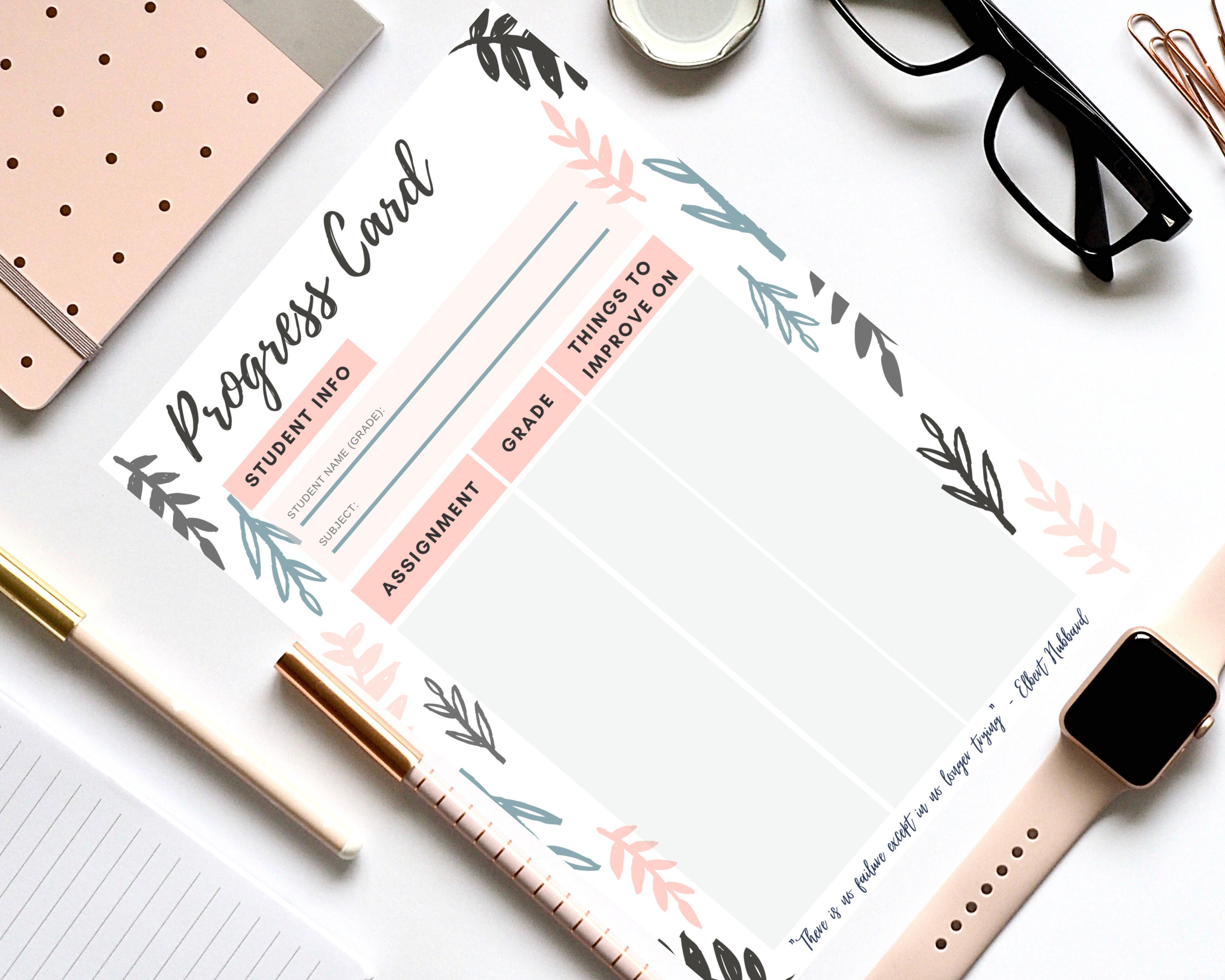 Homeschool Progress Card Printables Grades Report Card - Etsy UK