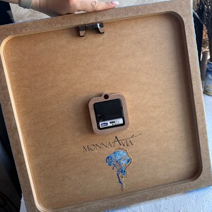 Resin Square Blue Beige Geode Clock, Geode Beige Crystal Clock Resin ...