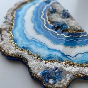 Geode Wall Picture, Wall Painting, Geode Wall, Wall Decor Blue ...