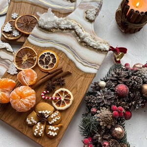 Wood Cutting Board Set Geode Board Geode Crystal Art Decorative Board ...
