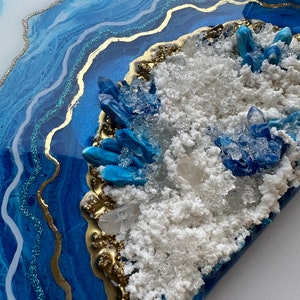 Geode Wall Picture, Wall Painting, Geode Wall, Wall Decor Blue ...
