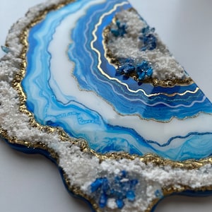 Geode Wall Picture, Wall Painting, Geode Wall, Wall Decor Blue ...