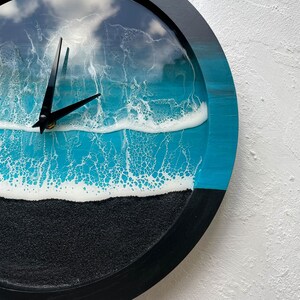 Epoxy Clock in Sea Technique | Epoxy Wall Clock | Clock Whith Silent ...