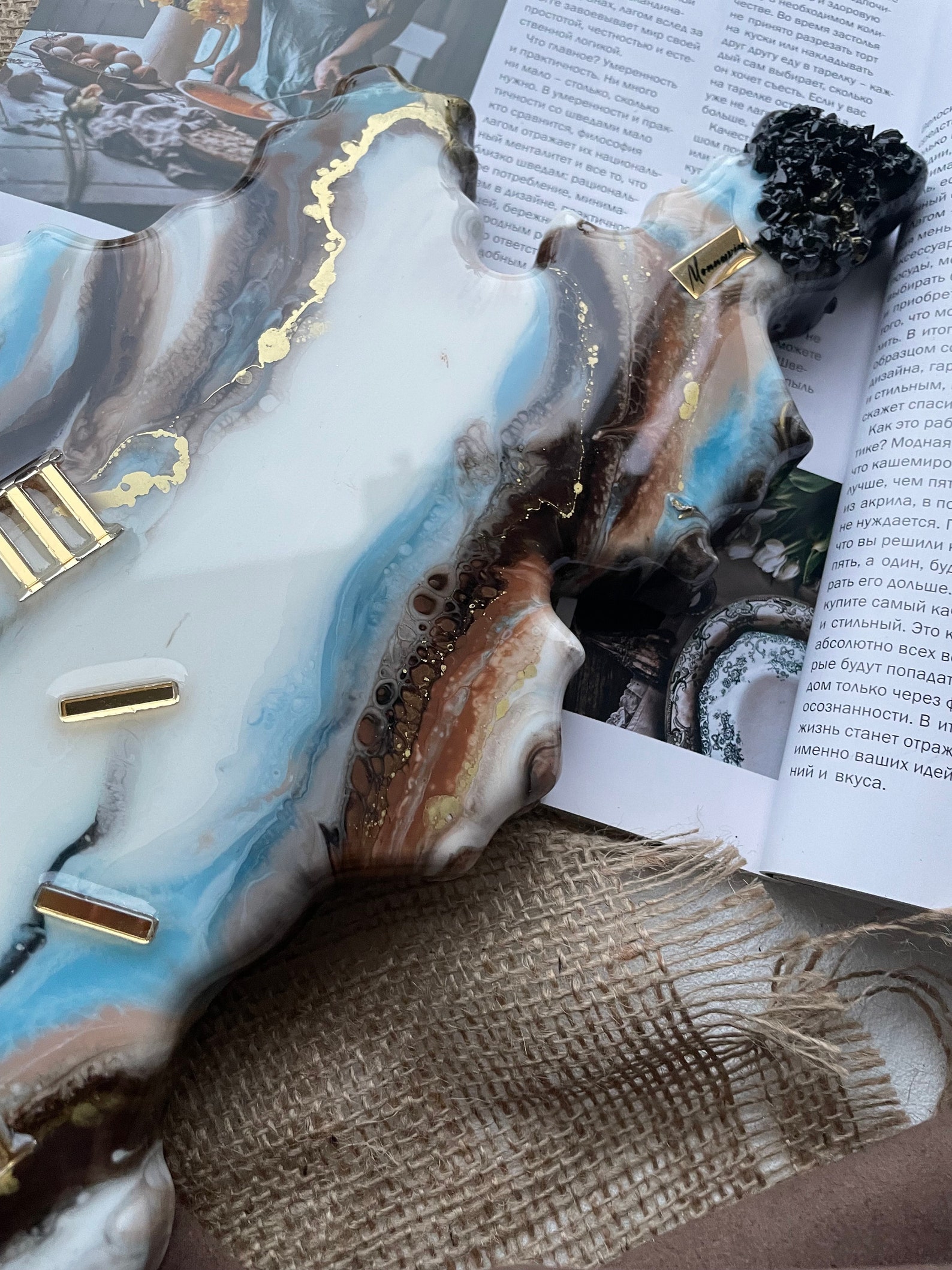 Geode Wall Clock Epoxy Resin Wall Clock Housewarming Gift - Etsy