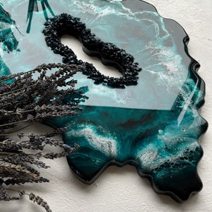 Geode Wall Picture, Wall Painting, Geode Wall, Ocean Silver Geode ...