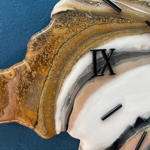 Geode Wall Clock | Epoxy Resin Wall Clock | Unique Wall Clock | Marble ...