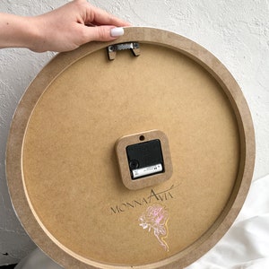 Light Pink Wall Clock, Clock White Pink and Gold, Anniversary Gift for ...