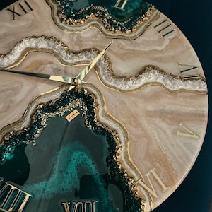 Resin Geode Clock, Geode Painting, Resin Art Clock, Abstract Painting ...
