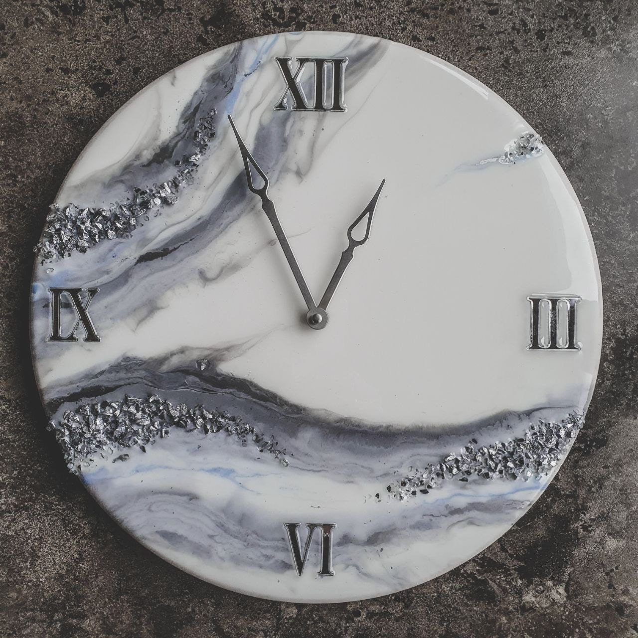 Resin Art Wall Clock Unique Home Decor Resin Wall Clock Black - Etsy