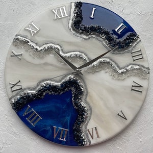Resin Geode Clock, Geode Painting, Resin Art , Abstract Painting, Wall ...