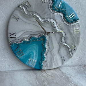 Resin Geode Clock, Resin Art, Geode Art, Resin Geode Wall Art ...