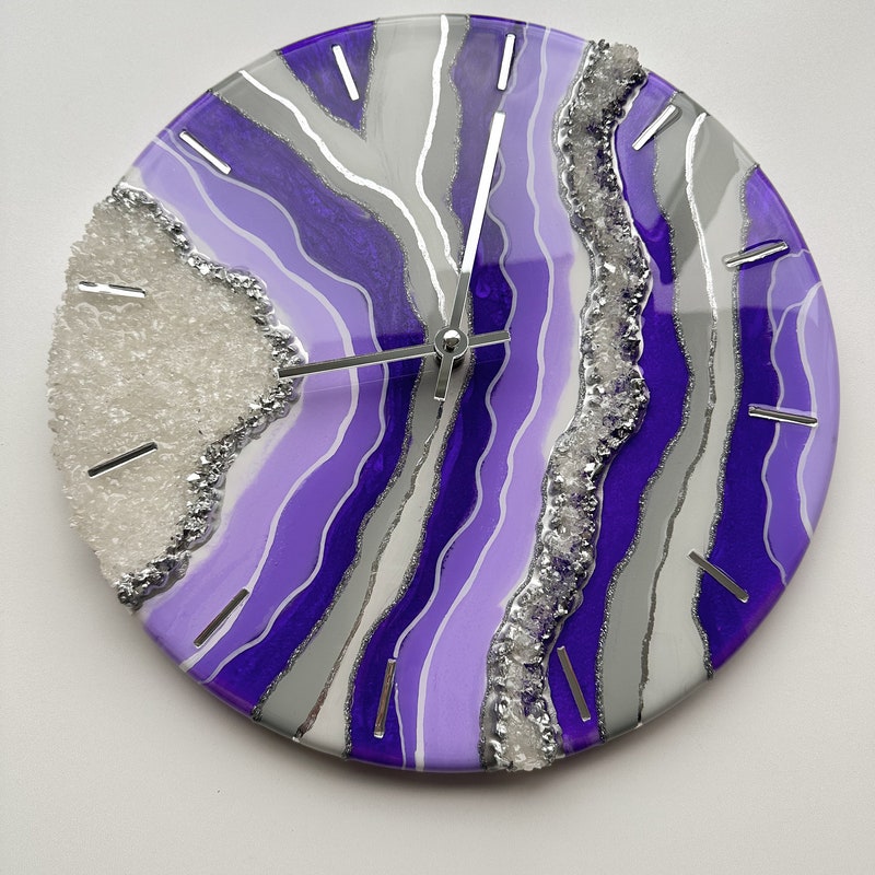 Purple Wall Clock - Etsy
