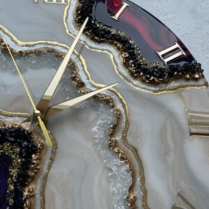 Resin Geode Clock, Geode Painting, Resin Art Clock, Abstract Painting ...