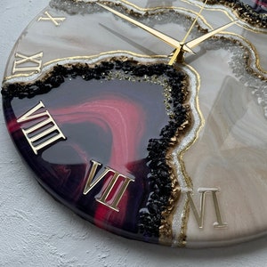 Resin Geode Clock, Geode Painting, Resin Art Clock, Abstract Painting ...