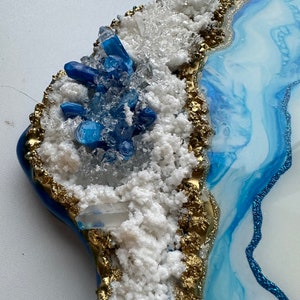 Geode Wall Picture, Wall Painting, Geode Wall, Wall Decor Blue ...