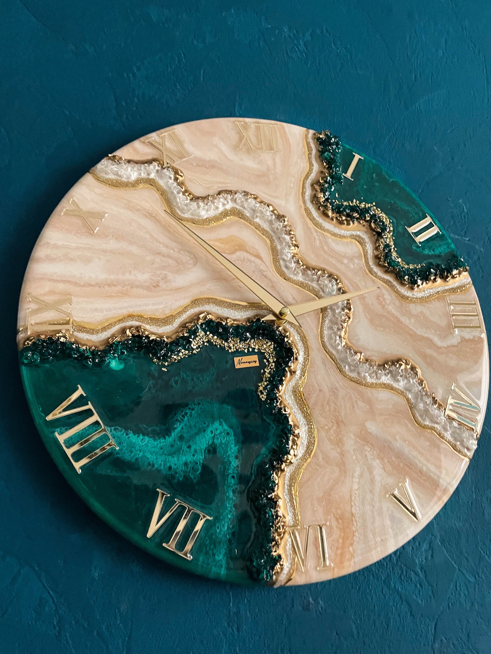 Resin Geode Clock Geode Painting Resin Art Clock Abstract - Etsy