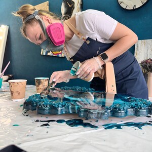 Emerald Geode Wall Clock Epoxy Resin Wall Clock Housewarming Gift Firts ...