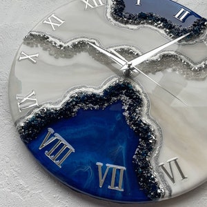 Resin Geode Clock, Geode Painting, Resin Art , Abstract Painting, Wall ...