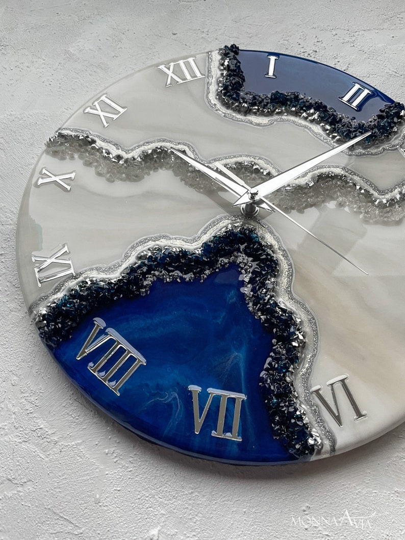 Resin Geode Clock Geode Painting Resin Art Abstract - Etsy