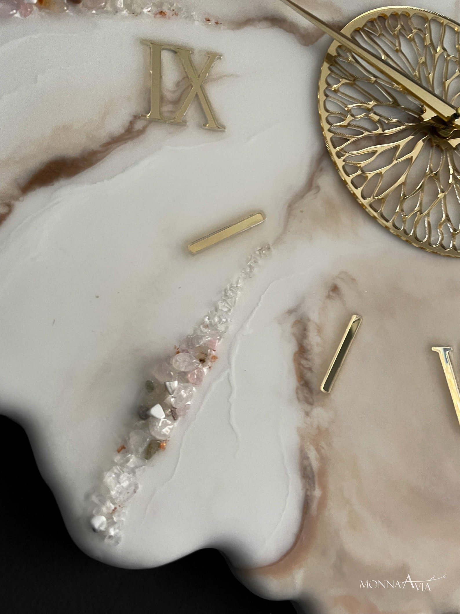 Geode Matte Wall Clock Epoxy Resin Wall Clock Unique Wall - Etsy