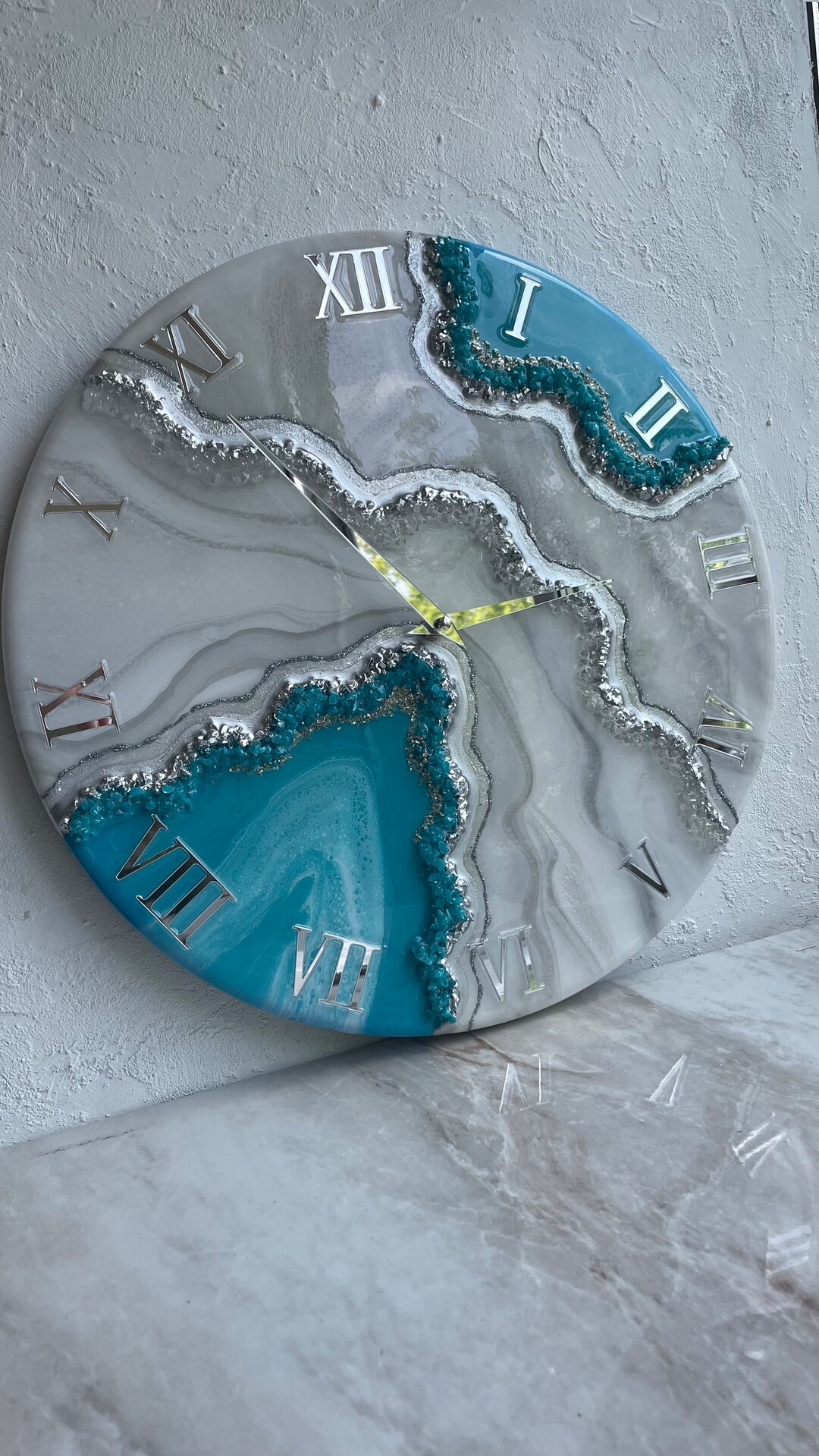 Resin Geode Clock, Resin Art, Geode Art, Resin Geode Wall Art ...