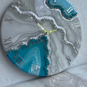 Resin Geode Clock, Resin Art, Geode Art, Resin Geode Wall Art ...