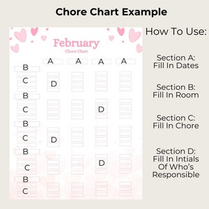Printable/customizable Chore Chart for Family Chores - 8.5x11 - 12 ...