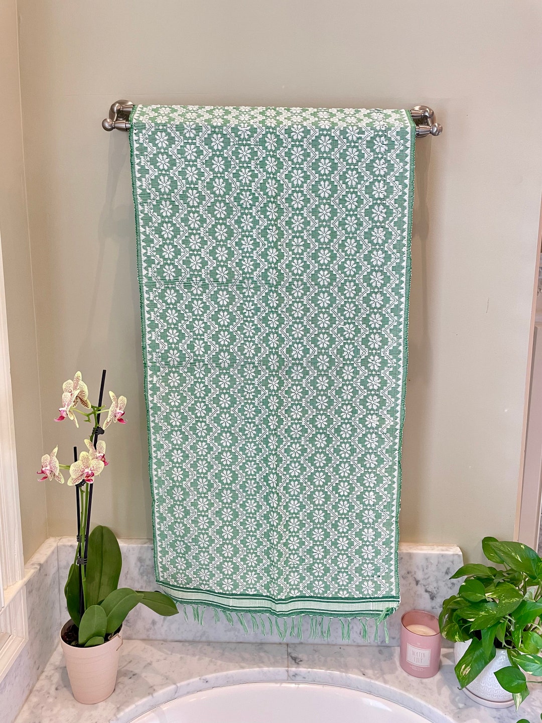 Inabel Bed or Table Runner, Green - Etsy