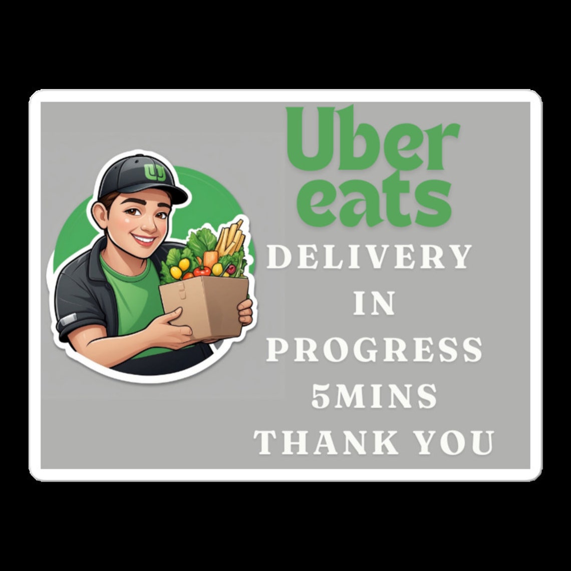 Uber Eats Delivery in Progress Sticker - Etsy