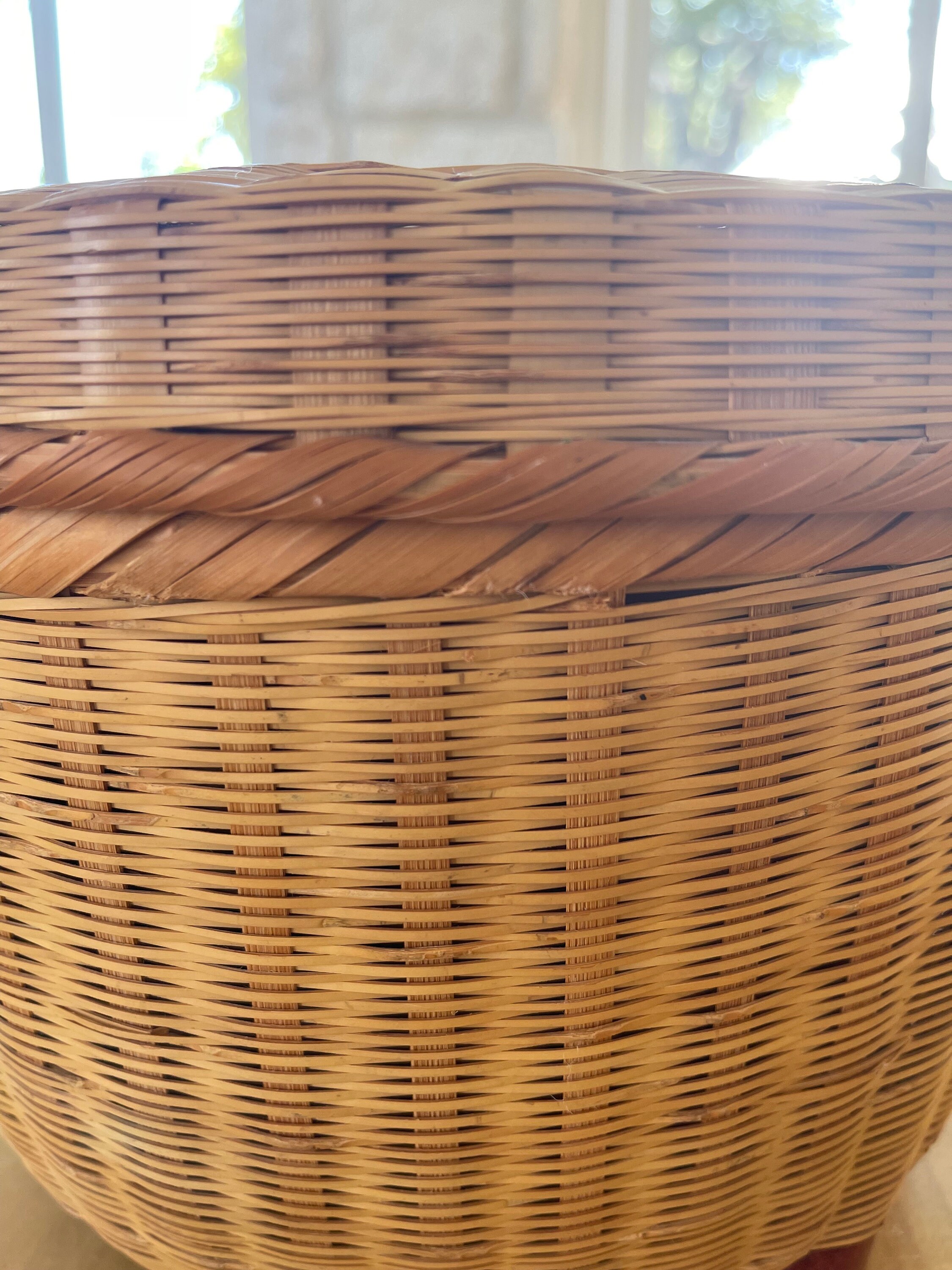 Vintage Asian Woven Bamboo / Wicker Footed Nesting Baskets With Lids / Set of 3 - Etsy