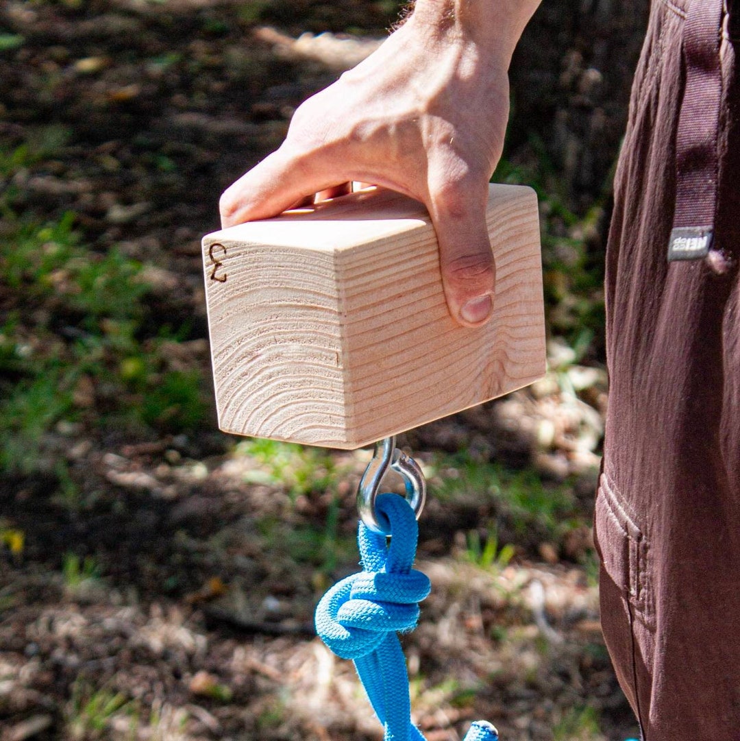 Wooden Grip Block Forearm Grip Stregnth Training Equipment Rock ...