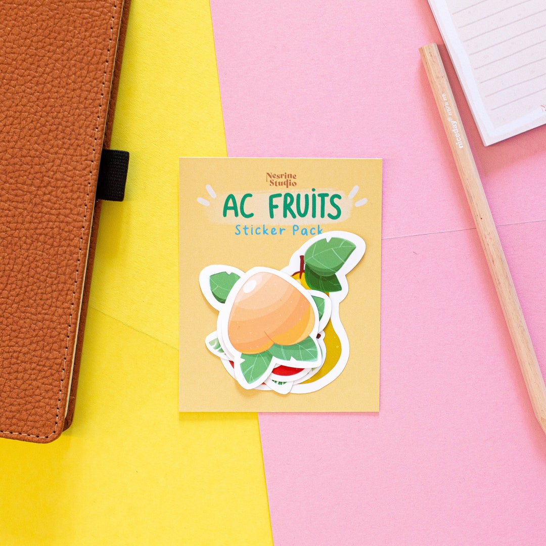 AC Fruits Sticker Set Handmade Sticker Set Animal Crossing - Etsy