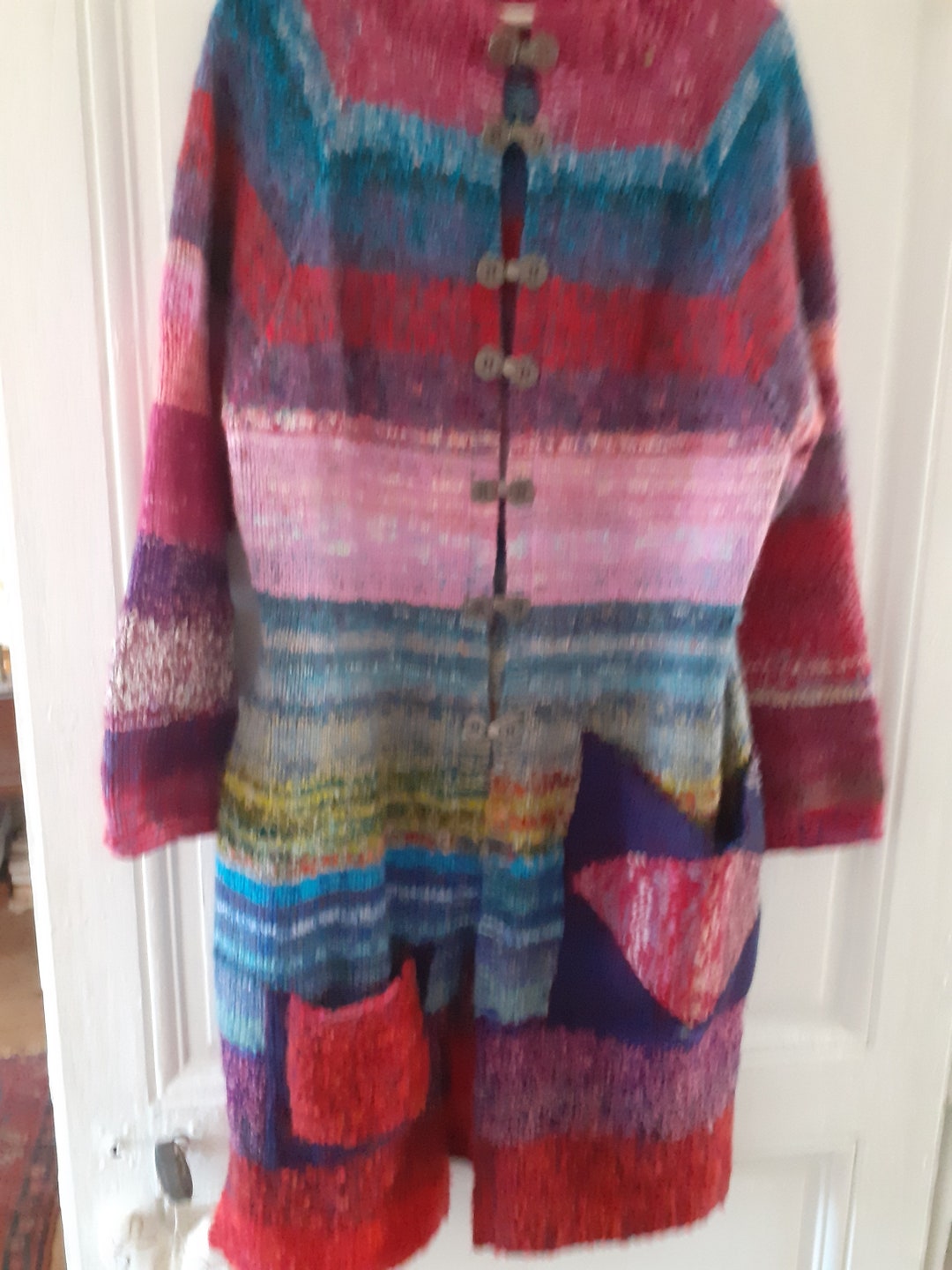 A Really Gorgeous Vintage French Woman's Knitted Cardigan /coat in a ...