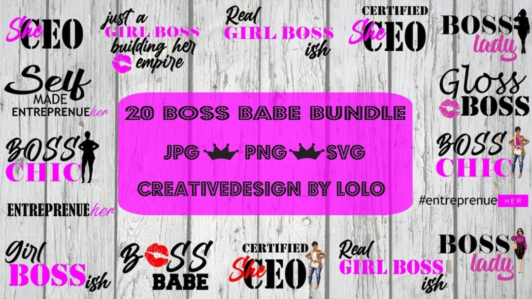 20 Boss Babe Bundle Boss Chic Girl Boss Design Bundle BOSS LADY ...