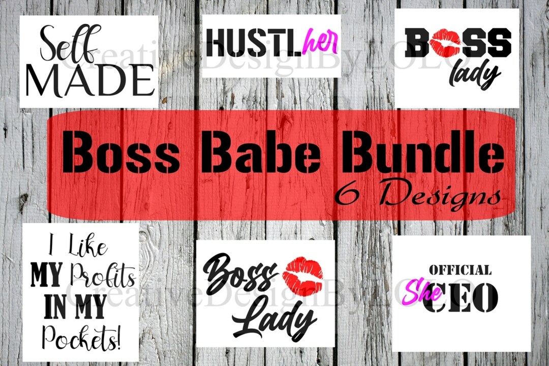6 Boss Babe Bundle She-eo Boss Chic Girl Boss Self Made Boss Girl ...