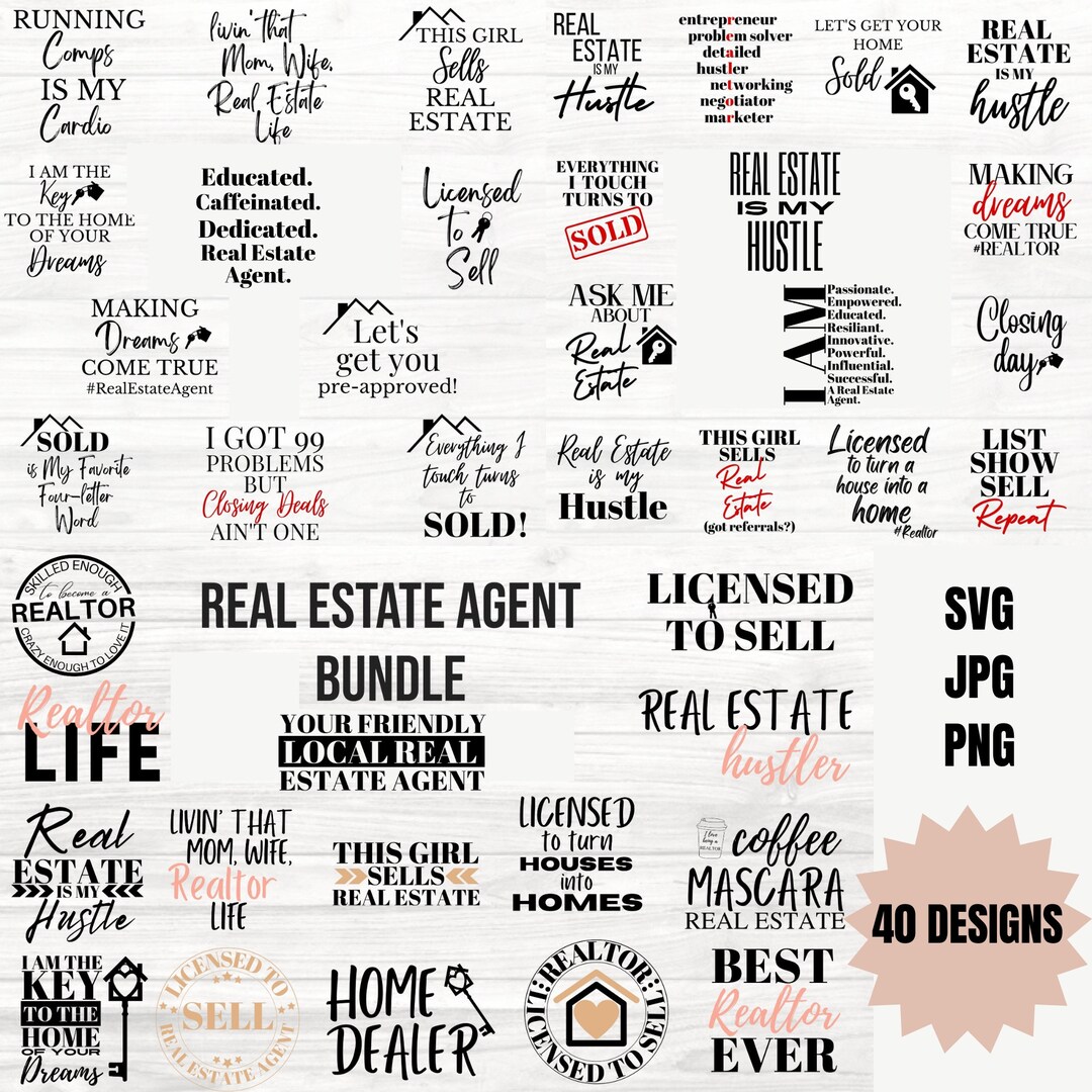 Real Estate Bundle | Best Realtor Ever | Realtor Sayings | Funny ...